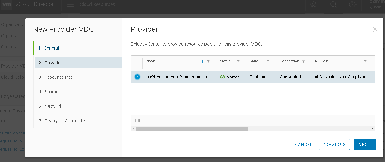 Configuring vCloud Director 10 Part 2. Adding Provider Virtual Data Center. – CaptainvOPS