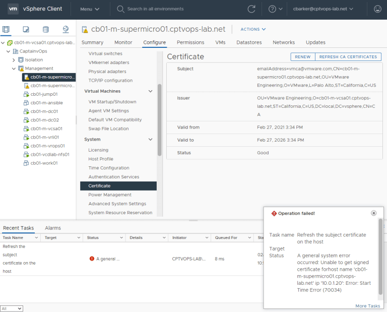 Microsoft CA: Installing Custom vSphere 7 Certificates, and Enabling ...