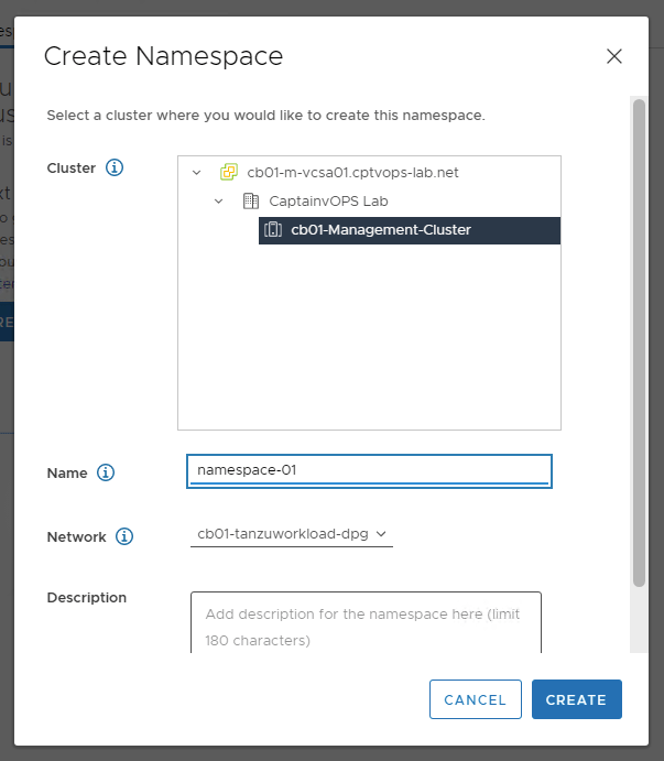 vSphere with Tanzu: Deploying and configuring your first Namespace. – CaptainvOPS