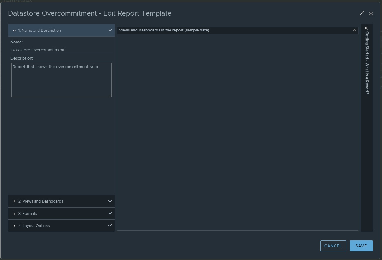 Aria Operations Report Tracking Datastore Over-commitment. – CaptainvOPS